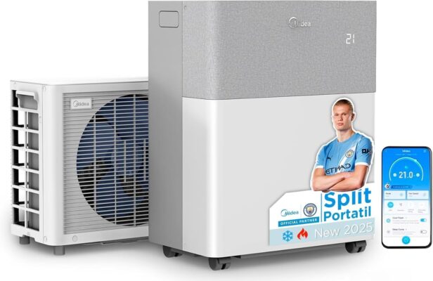 Midea Portasplit 12000 BTU | Climatiseur Mobile 4-en-1 | A++ Silencieux ...